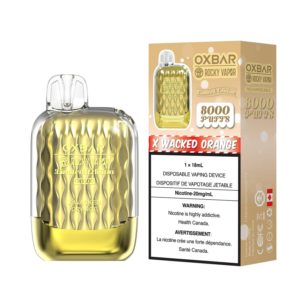 OXBAR x Rocky Vapor G8000 - X Wacked Orange Disposable Vape – DRAGON VAPE