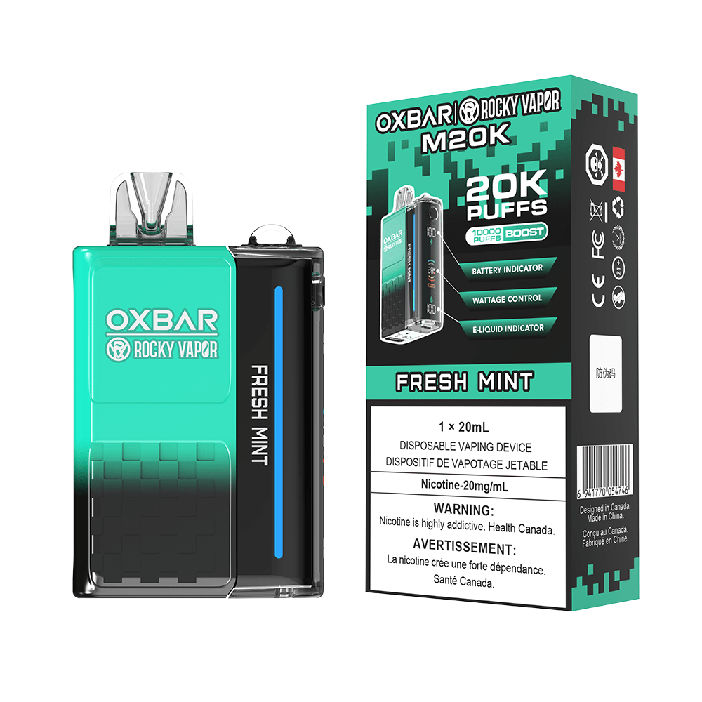 OXBAR x Rocky Vapor M20K - Fresh Mint Disposable Vape – DRAGON VAPE